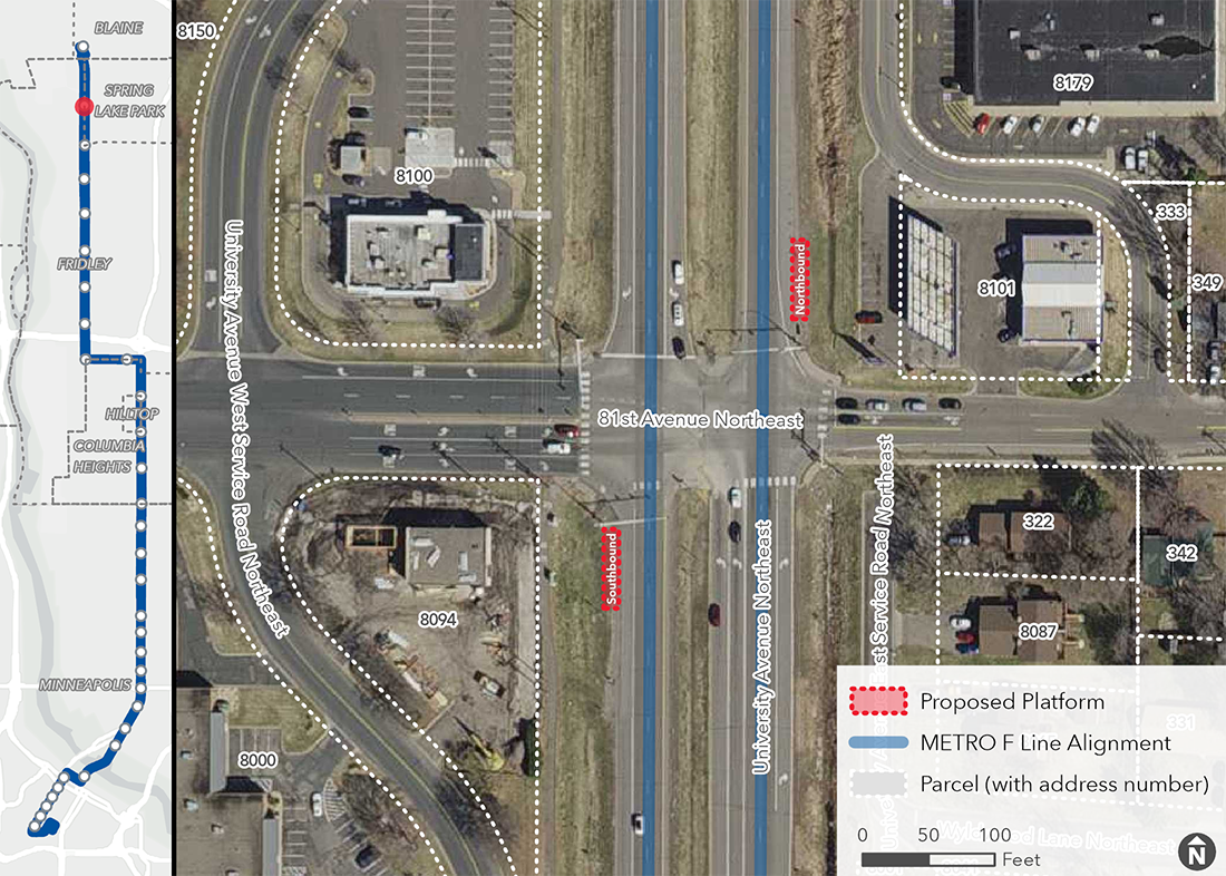 University & 81st Avenue - Metro Transit