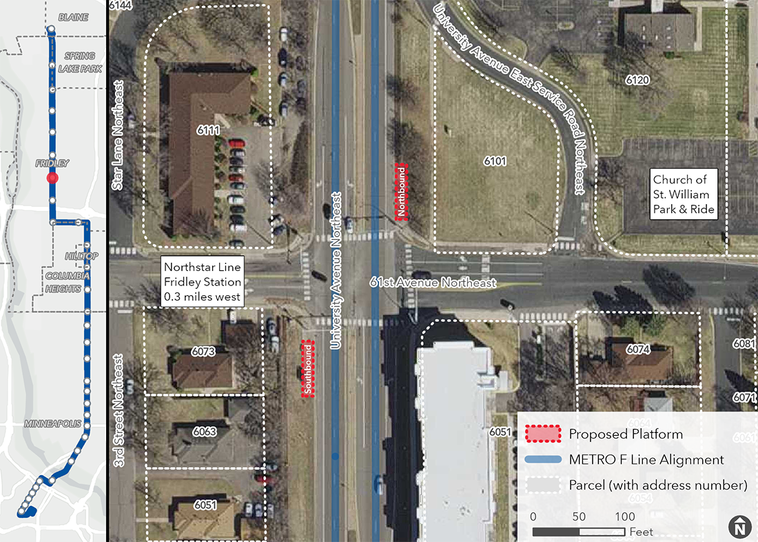 University & 61st Avenue - Metro Transit