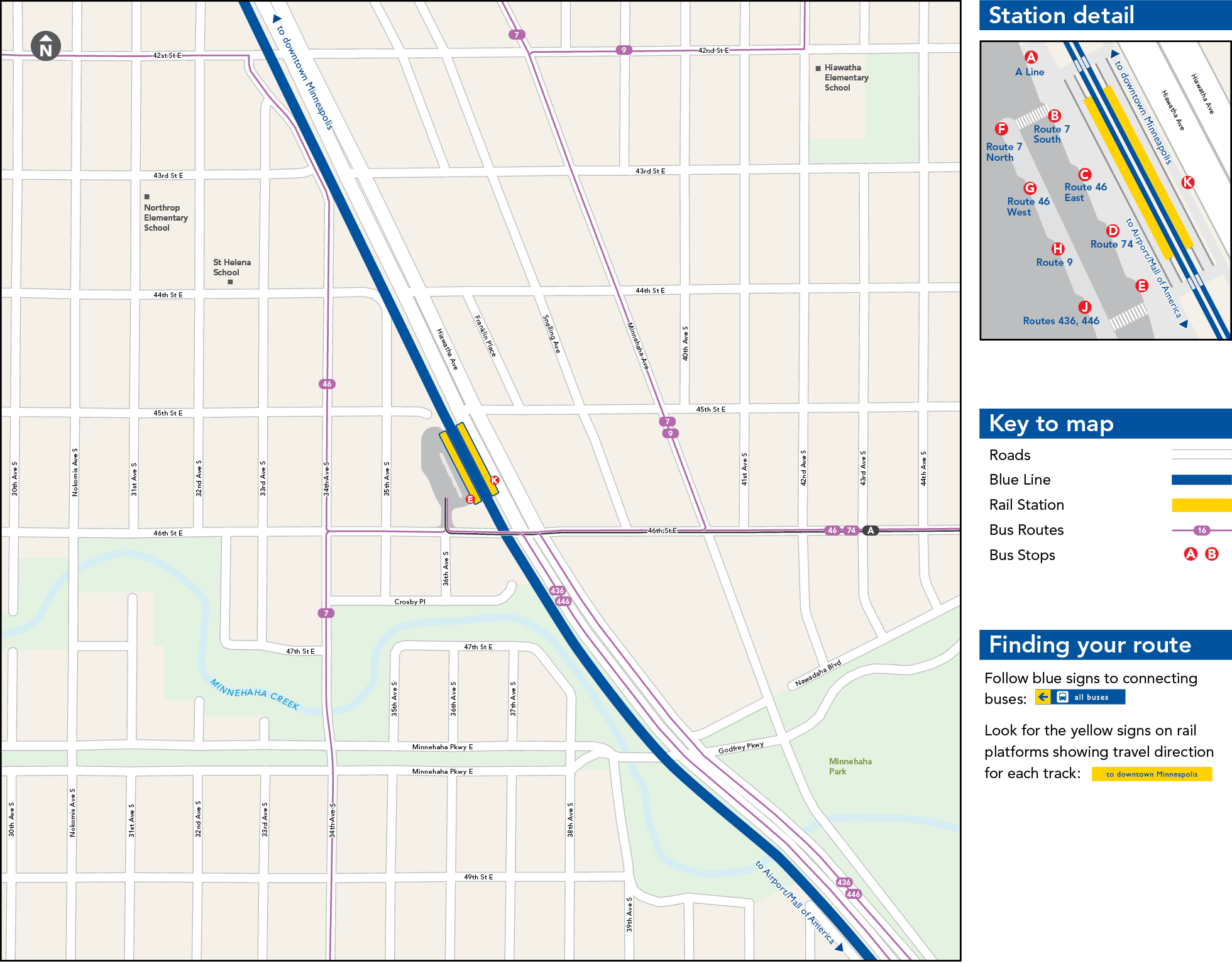46th Street Station Map - Metro Transit